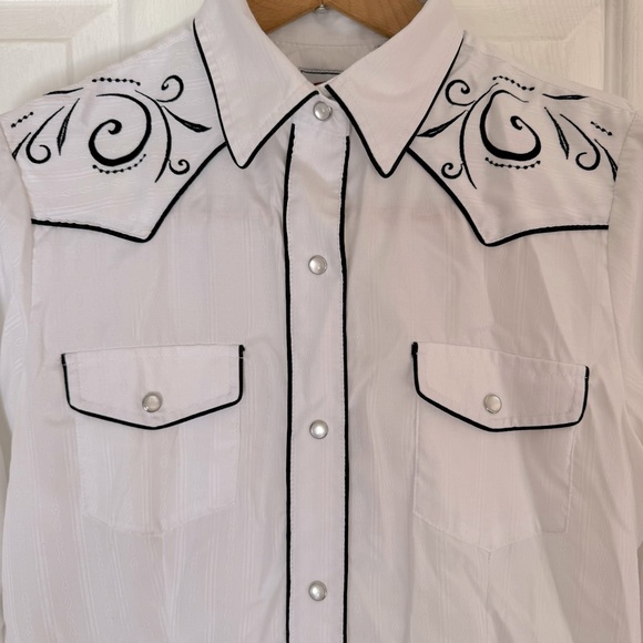Roper | Tops | Roper Western Wear Cowgirl Shirt Blouse Womens S White ...